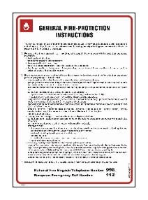DB002 General fire - protection instructions. Instrukcja ogólna ...